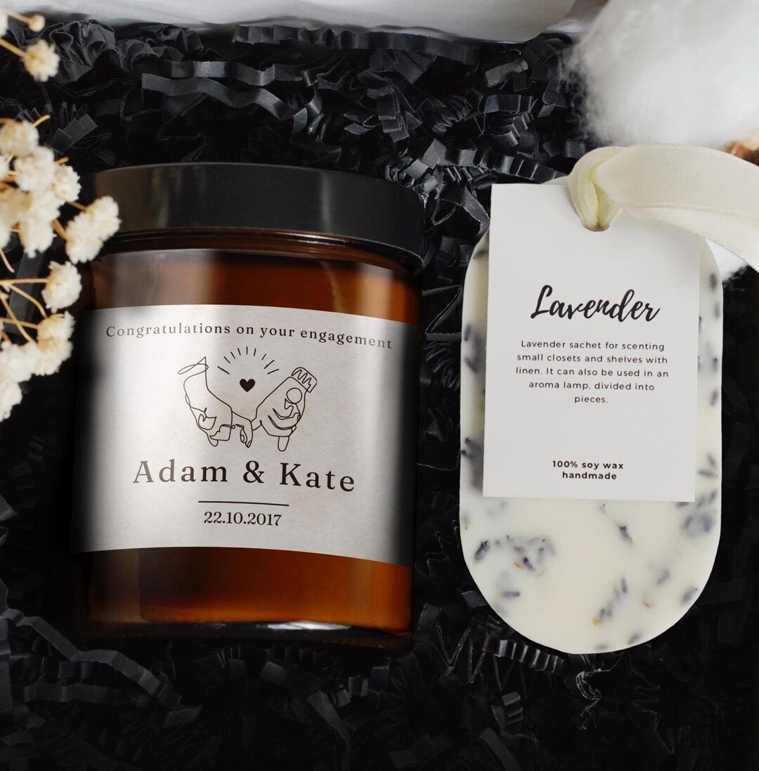 Congratulations on Your Engagement Personalised Gift Candle Box for ...
