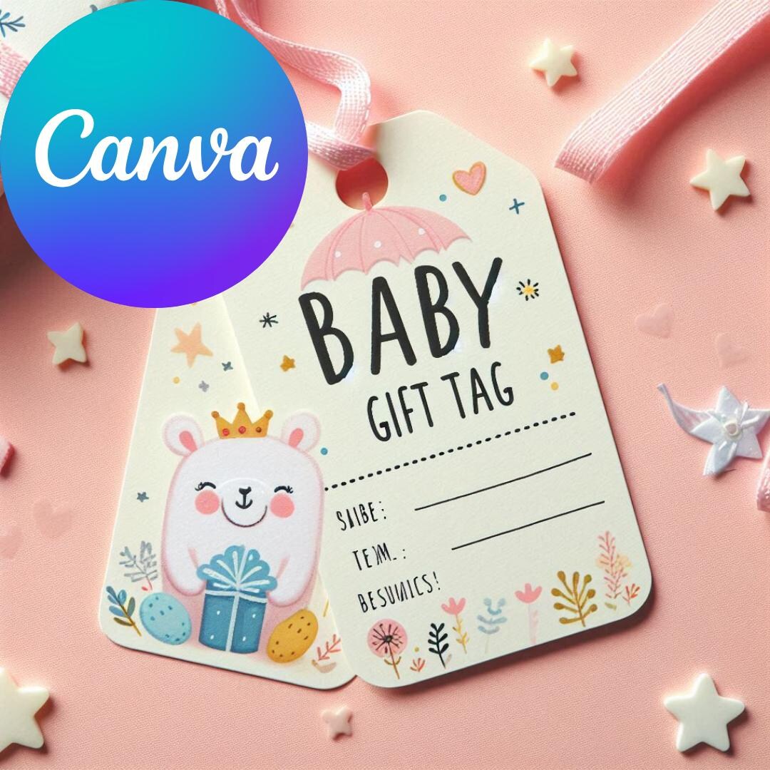 42 Printable Gift Tags/ Baby Gift Tags/ Baby Shower Tags/ Gender Reveal ...