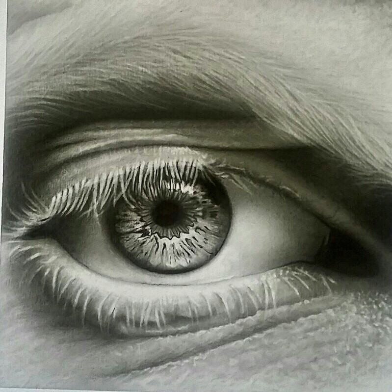 Eye Drawing Eye Print, Fine Art Print, Hyper-realistic Art Drawing of ...