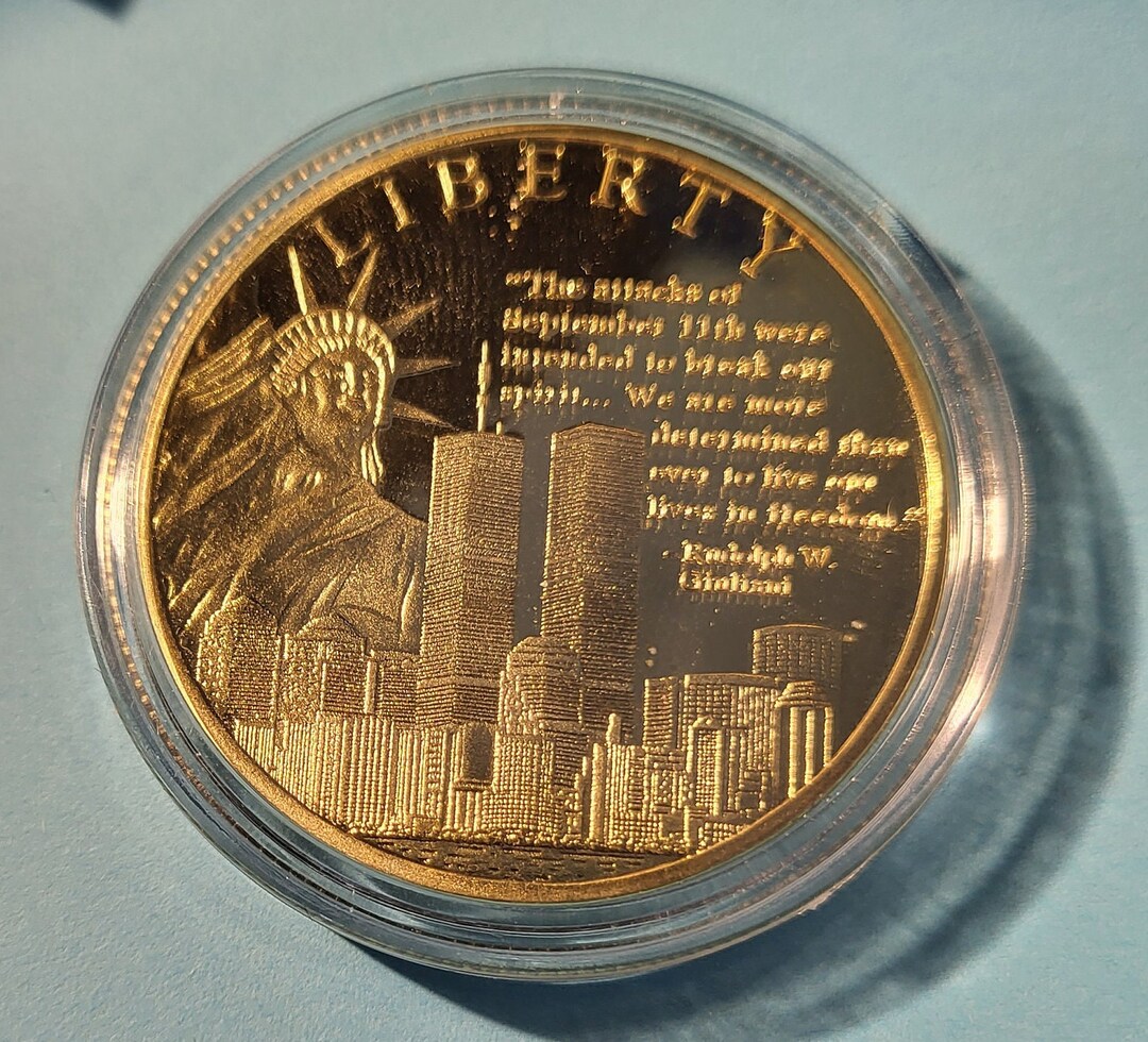 2001 USA New York World Trade Center Remember Gold Plated Coin - Etsy