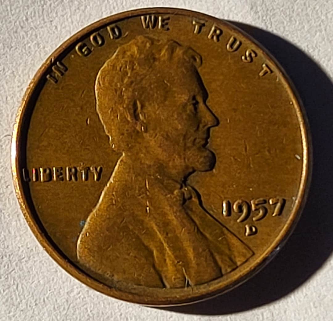 1957 D Wheat Penny Rare Mint Error US Cent Lincoln Cent - Etsy
