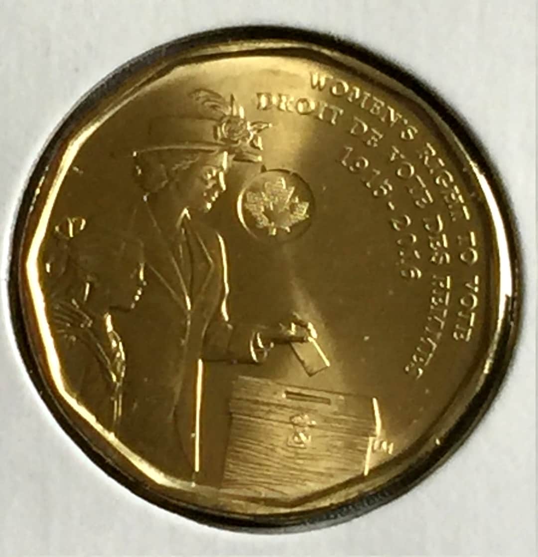 2016 1916 Canada 1 Dollar Women's Right to Vote 100th Anniversary ...