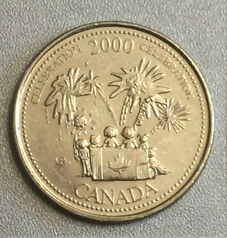 2000 Canada 25 Cent Celebration/july Millennium Quarters | Etsy