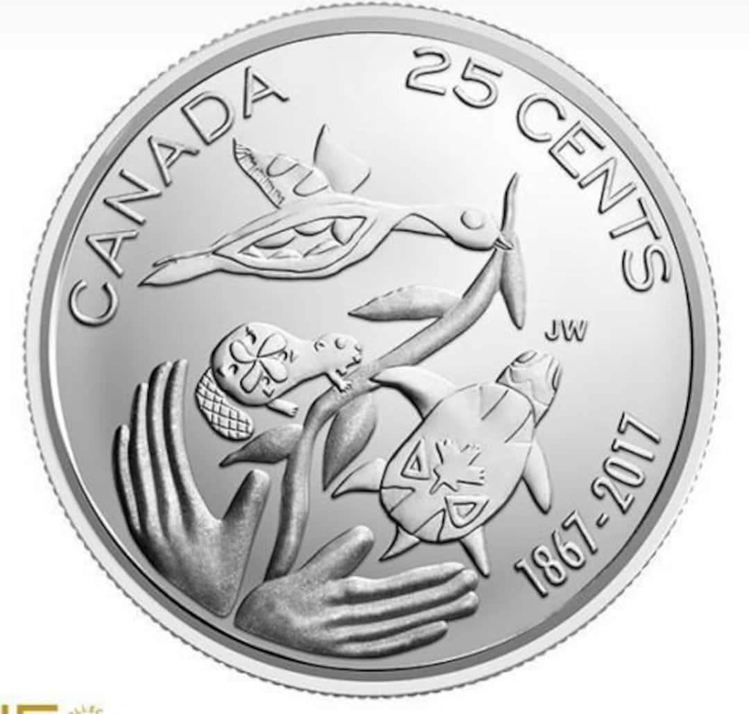 2017 1867 Canadian 25-cent Hope for A Green Future 150th Anniv Quarter ...