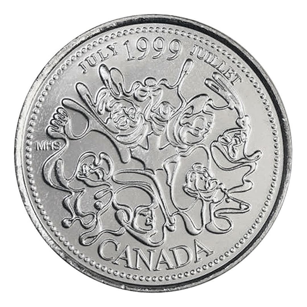1999 Canada 25 Cent July: A Nation of People Millennium 1999 Canadian ...