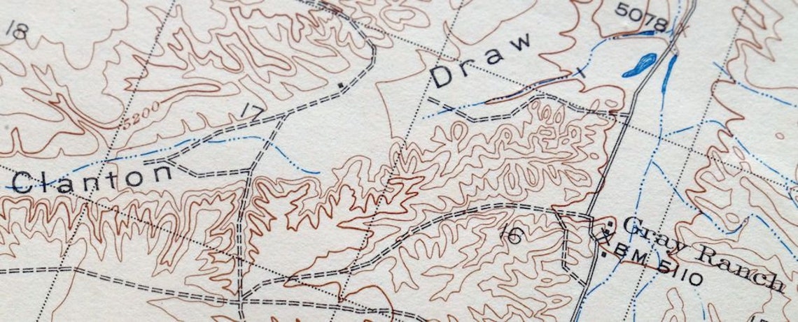 Animas Peak New Mexico Vintage Original USGS War Department Topo Map ...