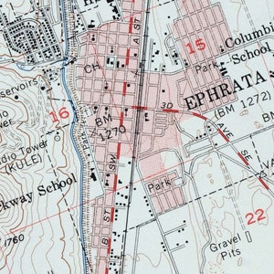 Ephrata Washington Vintage Original USGS Topo Map 1956 Soap - Etsy