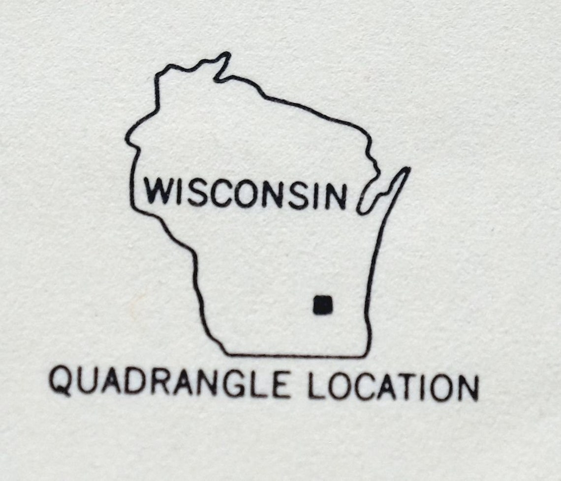 Waterloo Wisconsin Vintage Original USGS Topo Map 1959 - Etsy