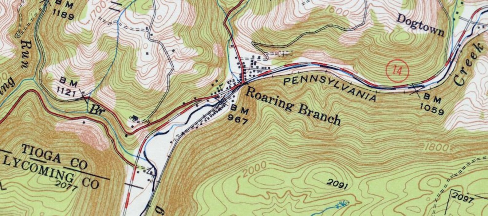 Canton Pennsylvania Vintage Original USGS Topo Map 1942 Alba - Etsy