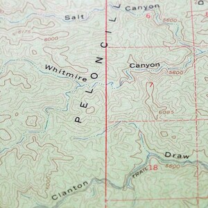 Apache Arizona New Mexico Vintage Original USGS Topo Map 1958 - Etsy