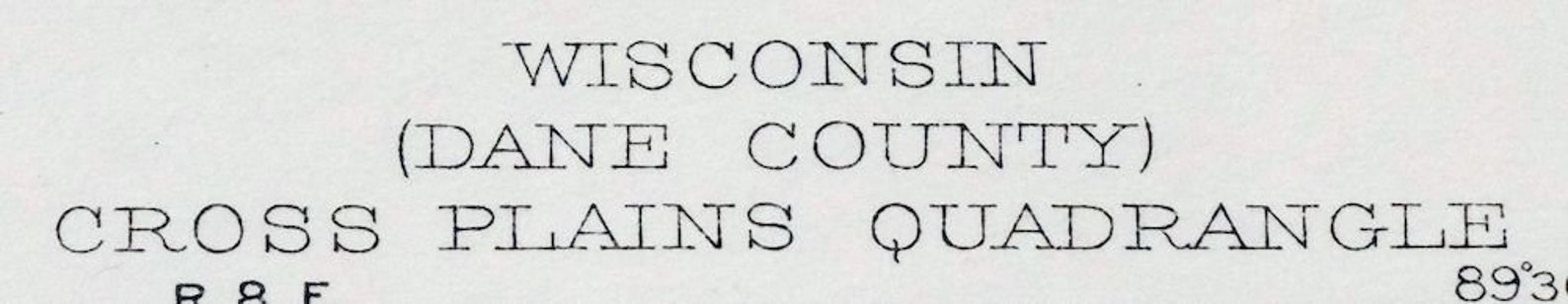 Cross Plains Wisconsin Vintage Original USGS Topo Map 1909 - Etsy
