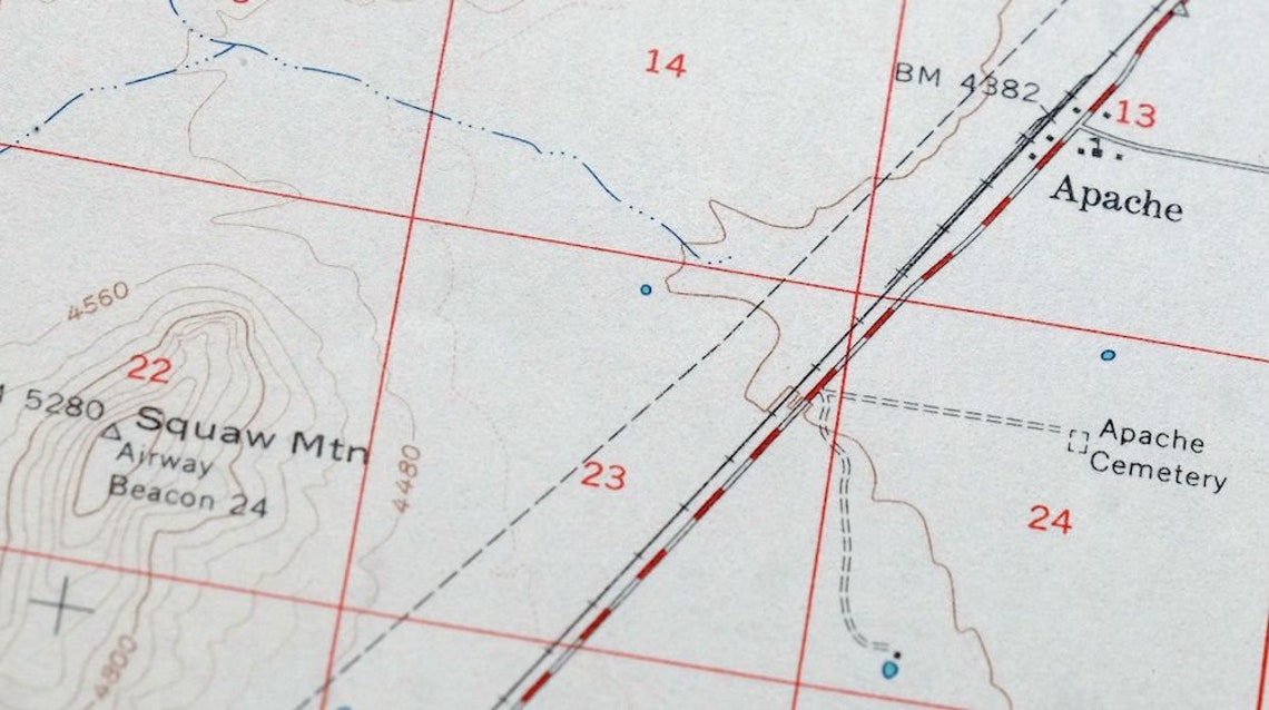 Apache Arizona New Mexico Vintage Original USGS Topo Map 1958 - Etsy