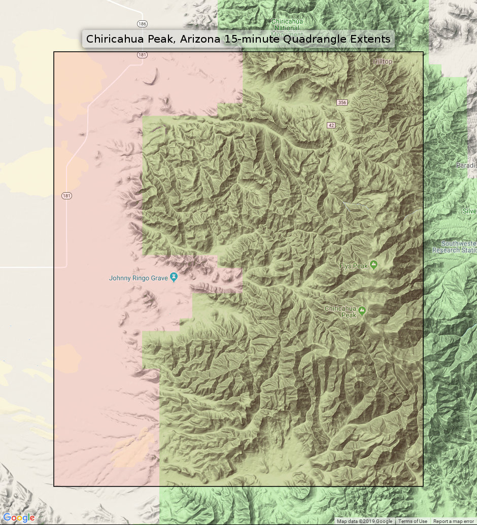 Chiricahua National Monument Map