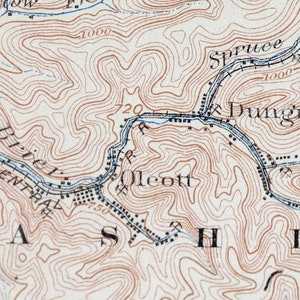 1911 Peytona Marmet West Virginia Histórico Antigüedad Original USGS ...