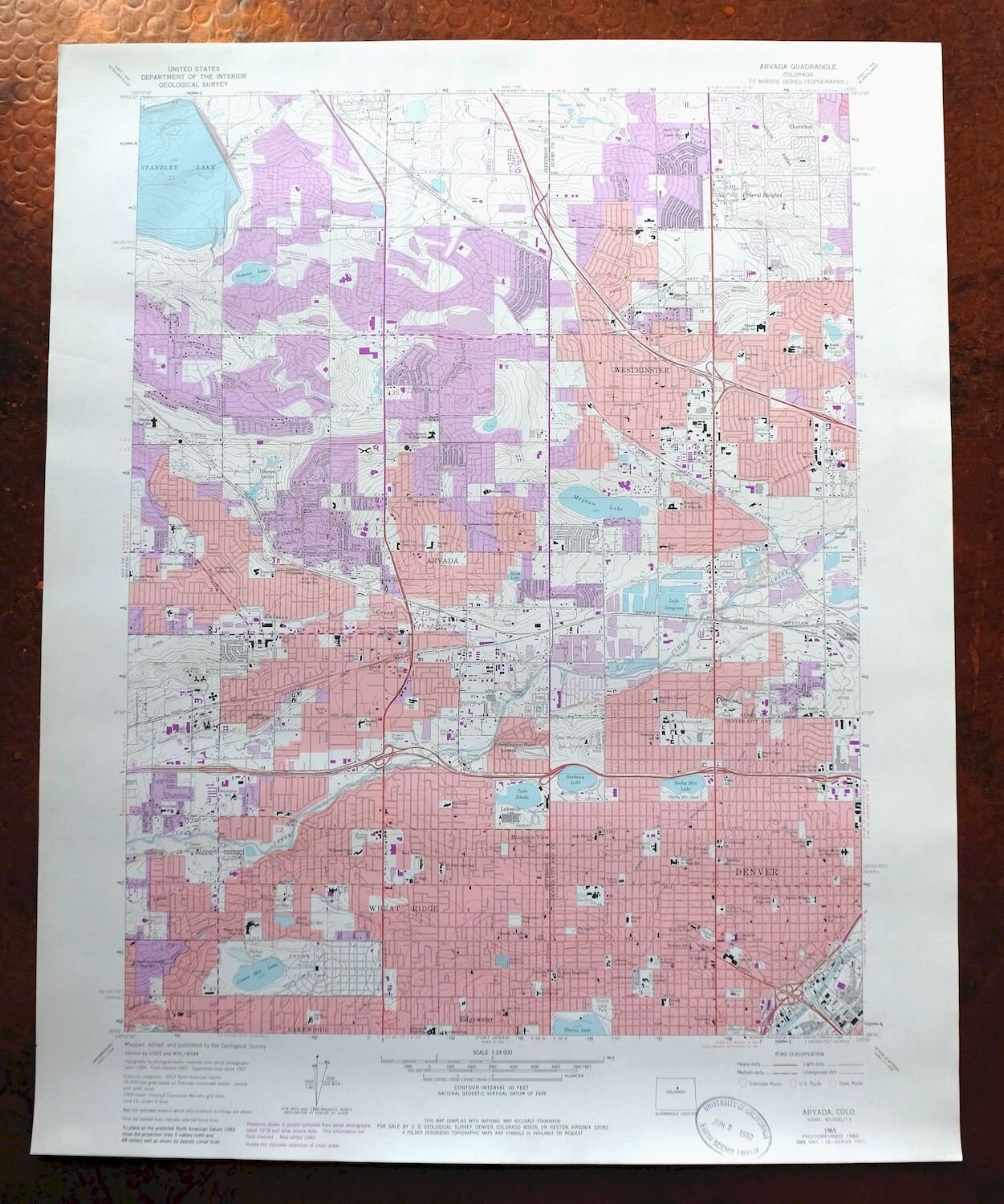 Arvada Colorado Original USGS Topo Map 1980 Denver 7.5-minute | Etsy