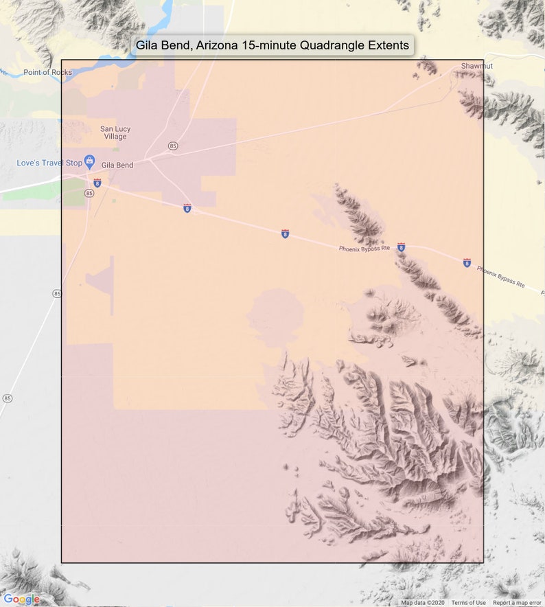 Gila Bend Arizona Vintage Original USGS Topo Map 1951 South - Etsy