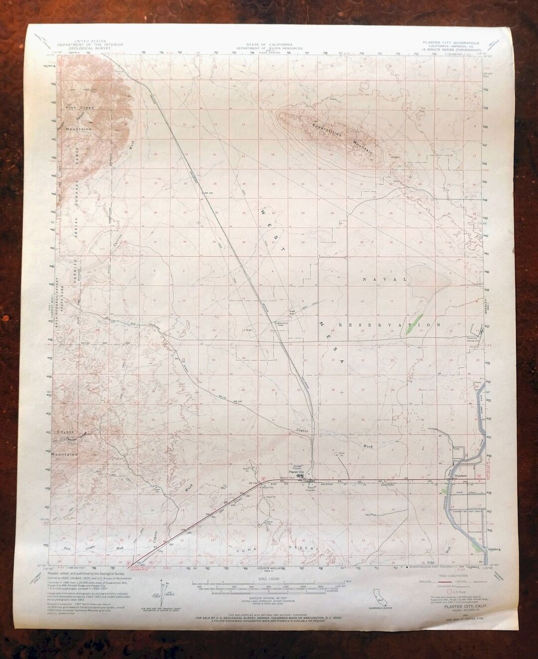 Plaster City Coyote Mountains Wilderness Fish Creek Mountains ...