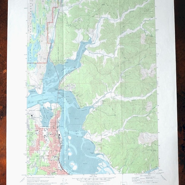 Map of Coos Bay - Etsy
