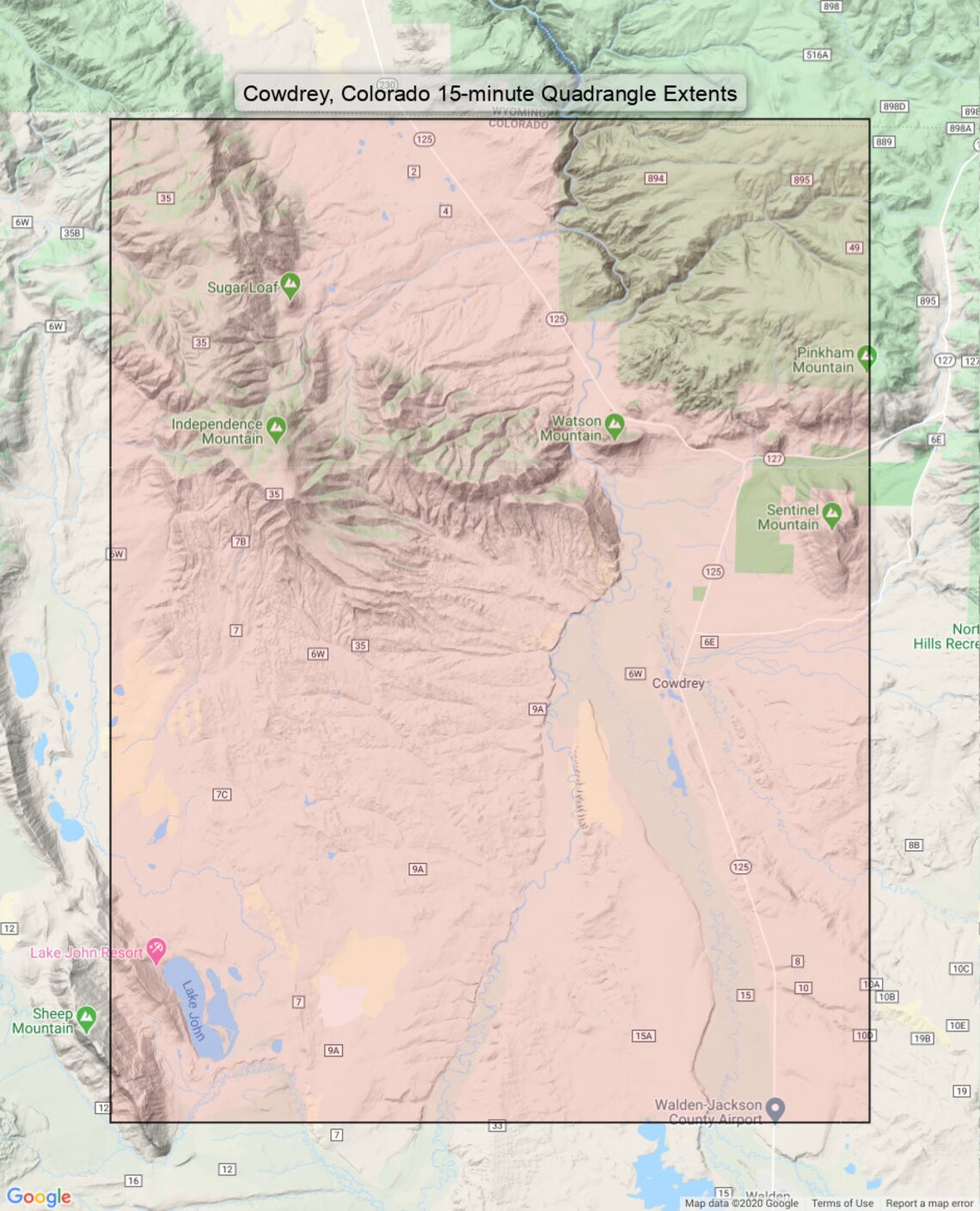 Cowdrey Colorado Wyoming Vintage Original USGS Topo Map 1956 - Etsy