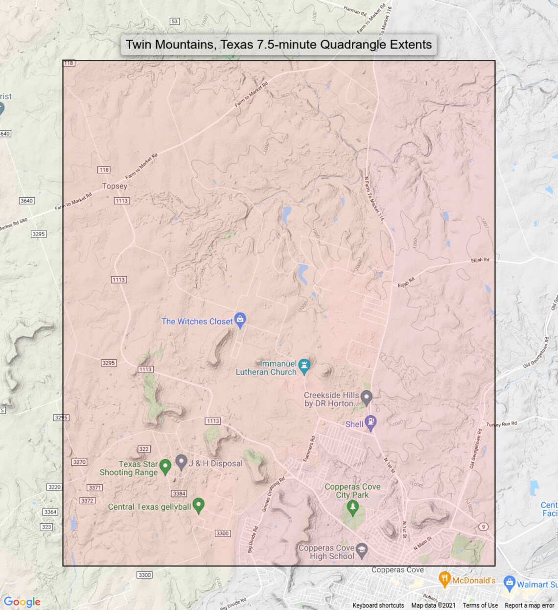 Fort Hood Twin Mountains Topsey Texas Vintage Original USGS Army COE ...