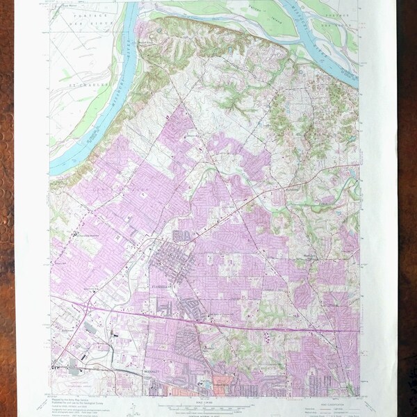 Map of Florissant Missouri - Etsy