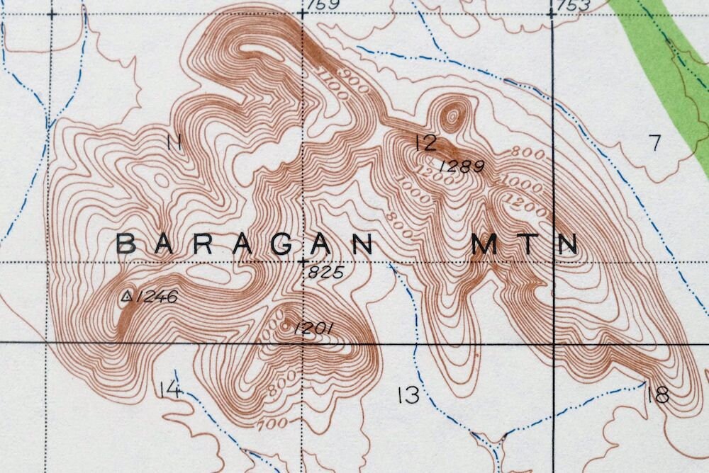 Hyder Baragan Mountain Arizona Vintage Original USGS Topo Map 1927 15 ...