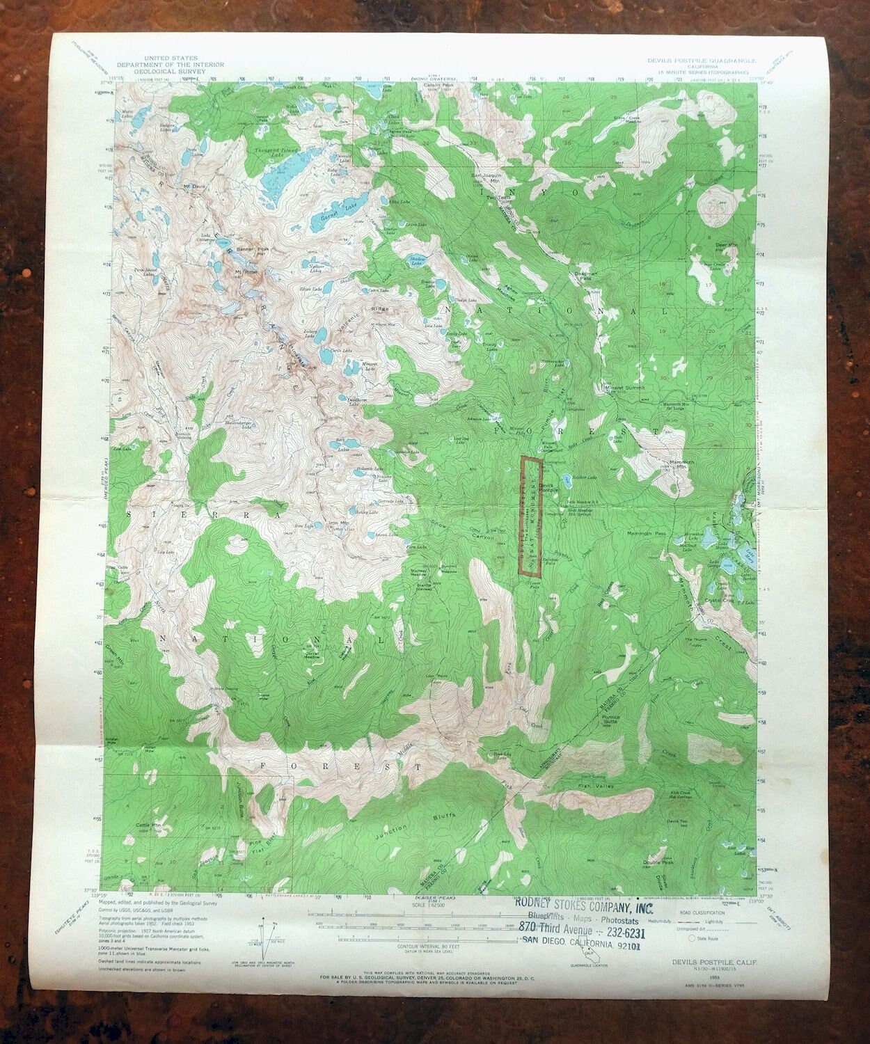 Devils Postpile Map