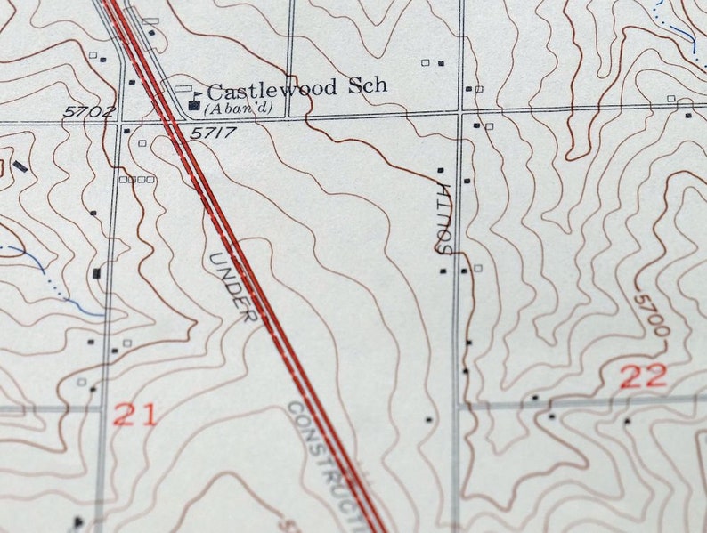 Highlands Ranch Colorado Vintage Original USGS Topo Map 1957 - Etsy