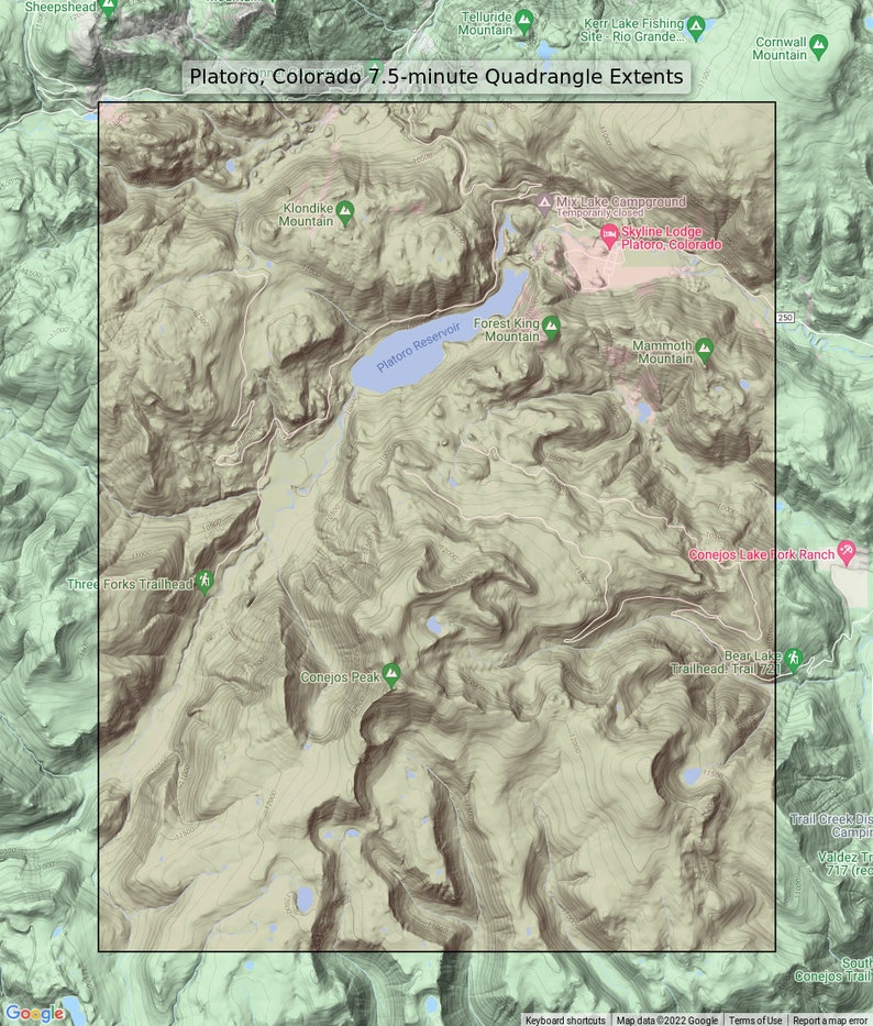 Platoro Conejos Peak Mammoth Mountain Colorado Vintage - Etsy