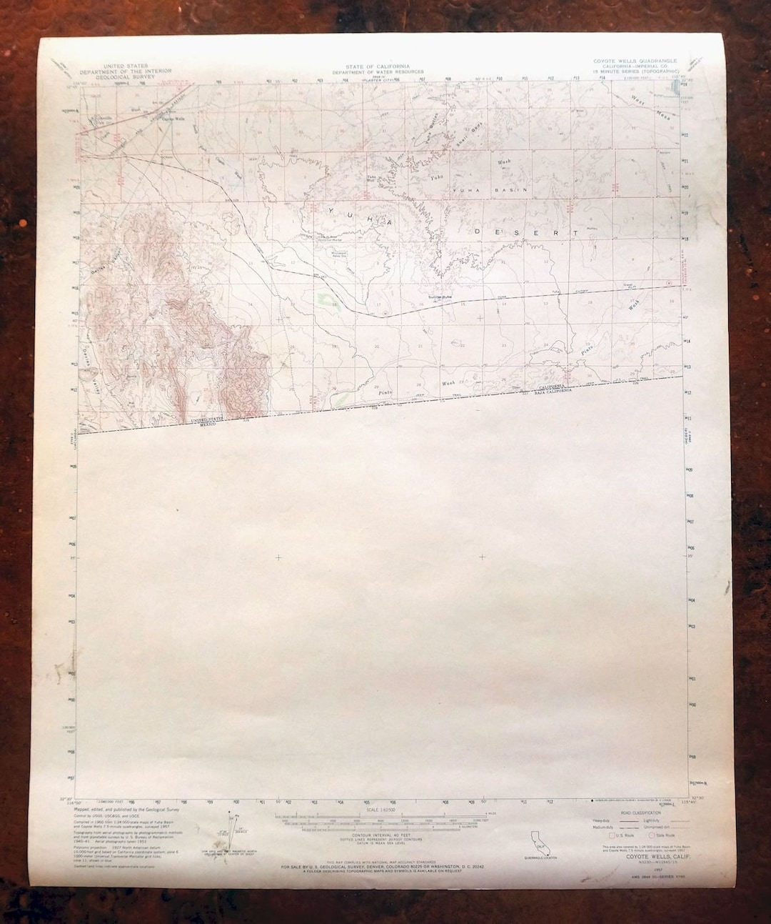 Coyote Wells Jacumba Wilderness Ocotillo California Vintage Original ...