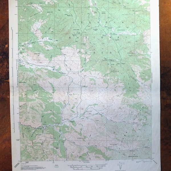 Topographic Map of California - Etsy