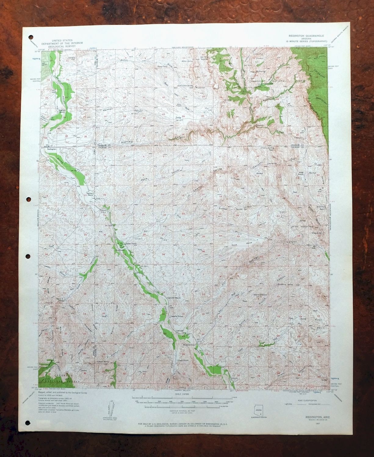 Redington Cascabel San Pedro River Arizona Vintage USGS - Etsy.de