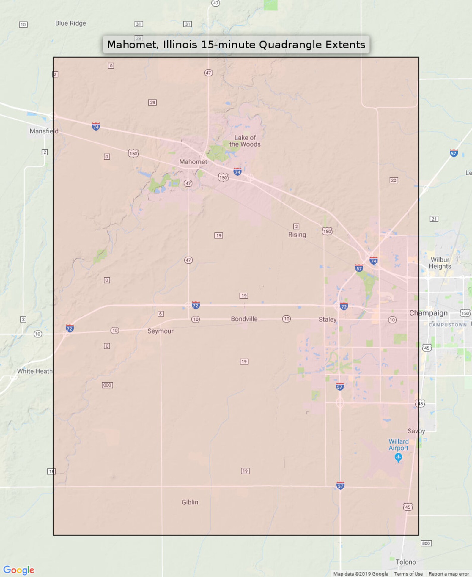 Mahomet Illinois Historical Antique Original USGS Topo Map | Etsy