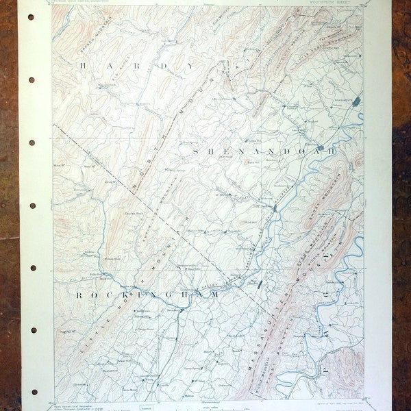 Topographical Map of West Virginia - Etsy