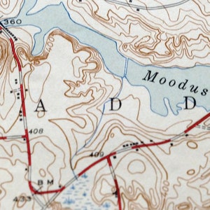 1946 Moodus Connecticut Vintage Original USGS Topographic Map - Etsy