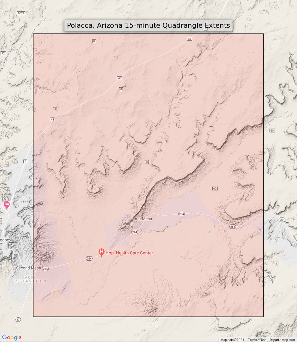 Hopi First Mesa Polacca Arizona Vintage Original USGS Topographic Map ...
