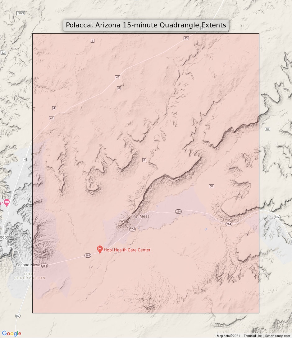 Hopi First Mesa Polacca Arizona Vintage Original USGS Topographic Map ...