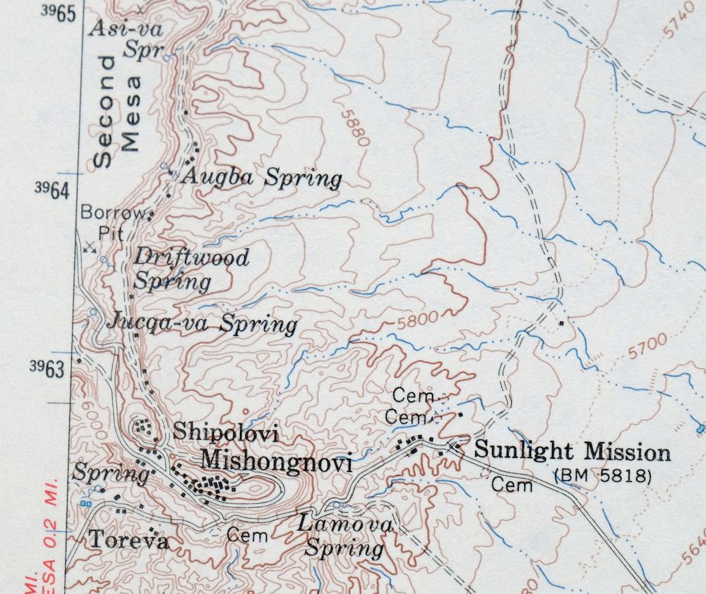 Hopi First Mesa Polacca Arizona Vintage Original USGS Topographic Map ...