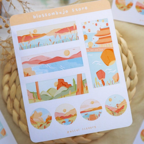 Stickersheet Pastels Bullet Journal Stickers Planner - Etsy