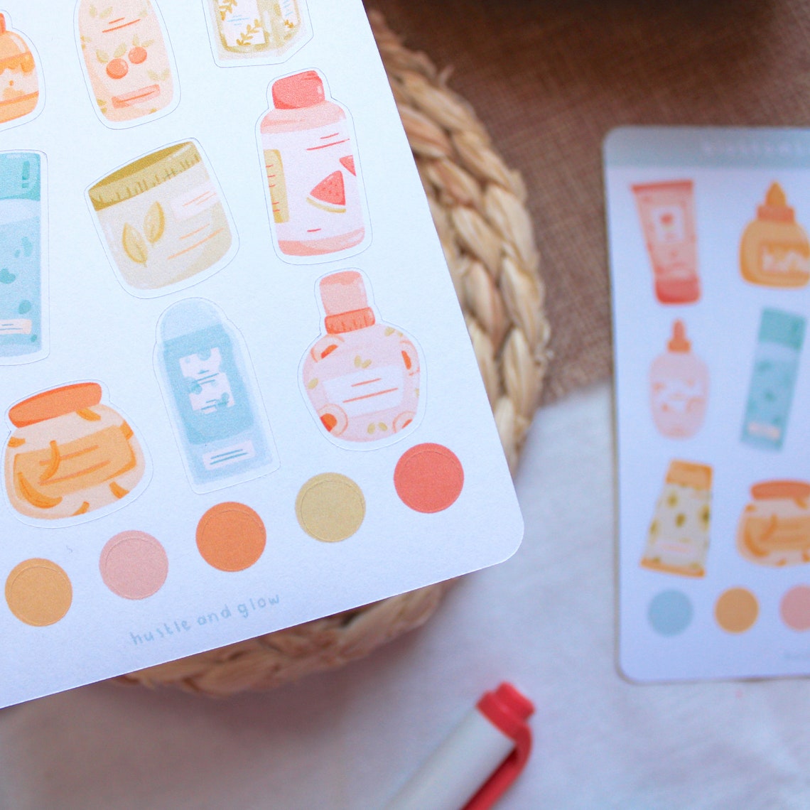 Stickersheet Skincare Bullet Journal Stickers Planner | Etsy