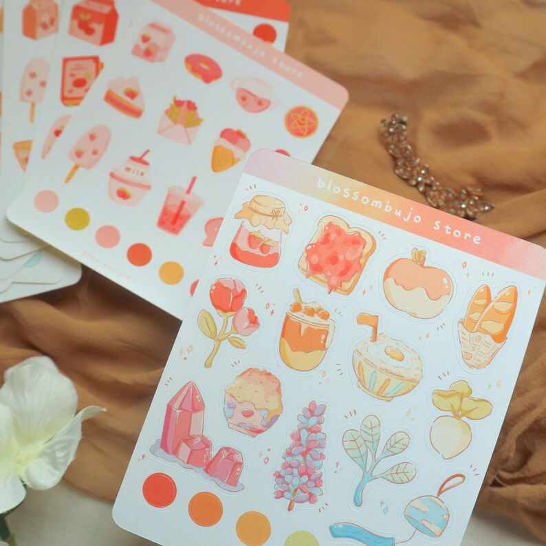 Stickersheet Rainbow Bullet Journal Stickers Planner - Etsy