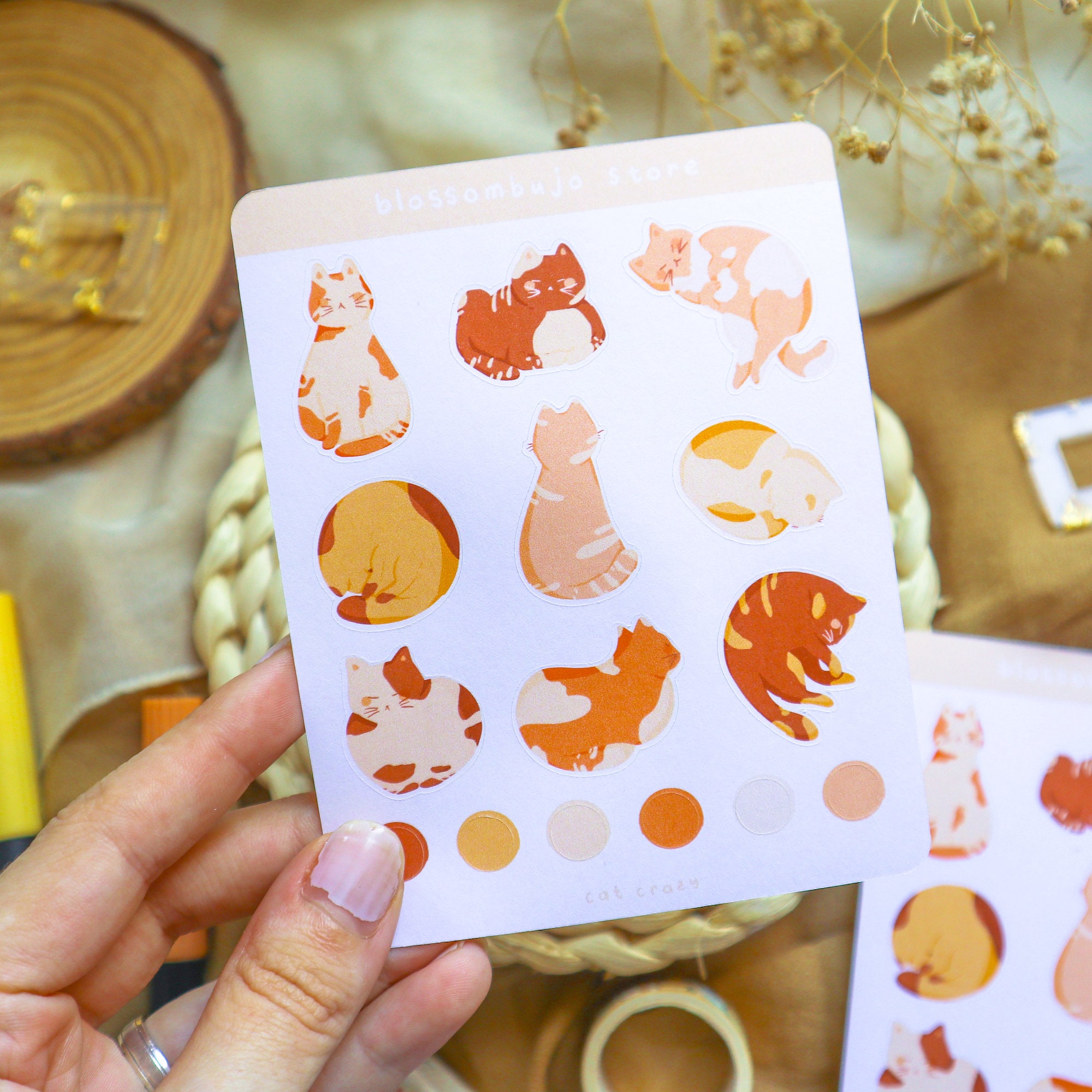 Stickersheet Cute Cats Bullet Journal Stickers Planner - Etsy