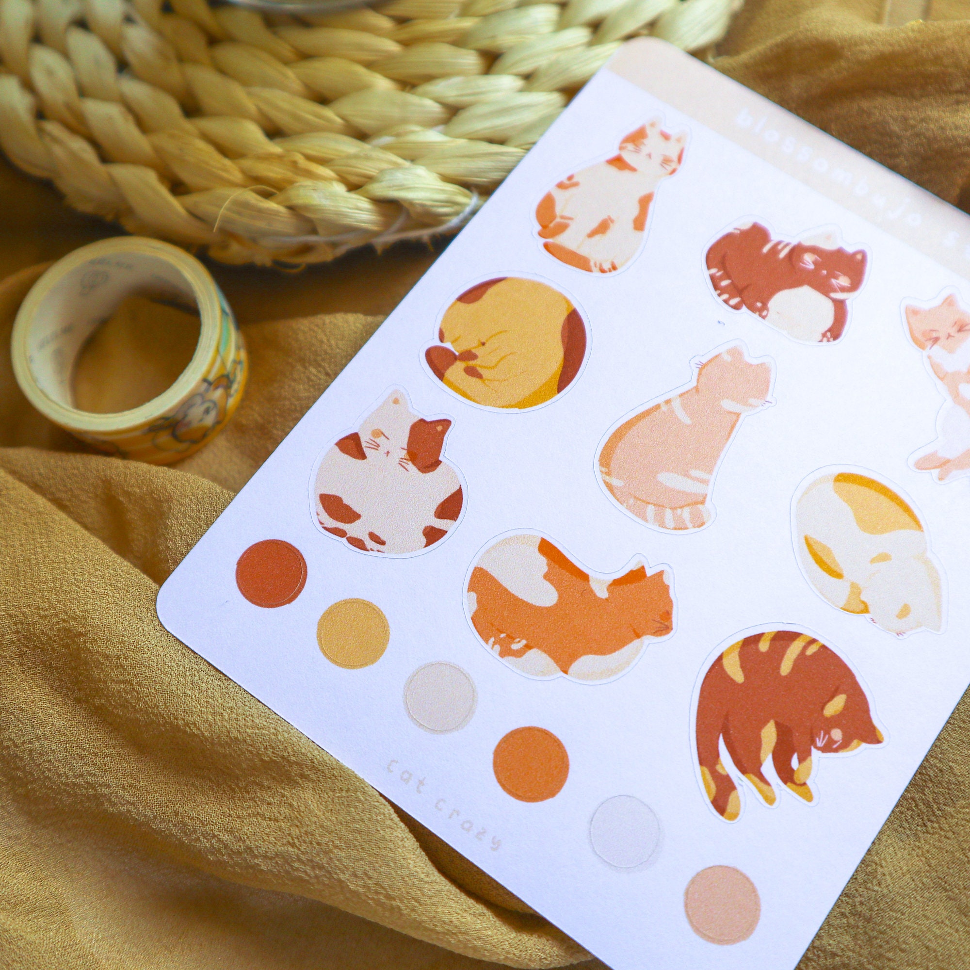 Stickersheet Cute Cats Bullet Journal Stickers Planner - Etsy