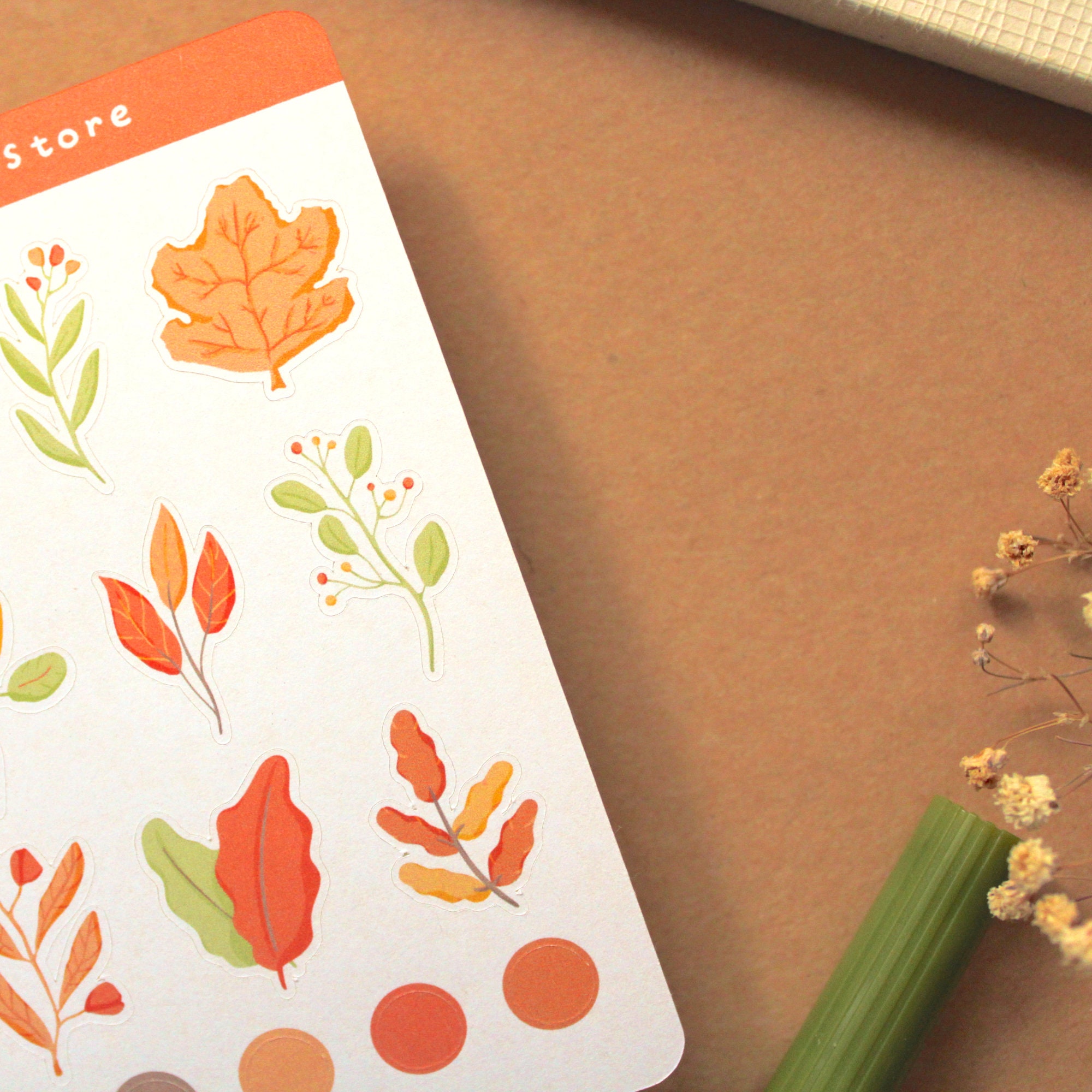Stickersheet - Fall Leaves | Bullet Journal Stickers, Planner Stickers ...