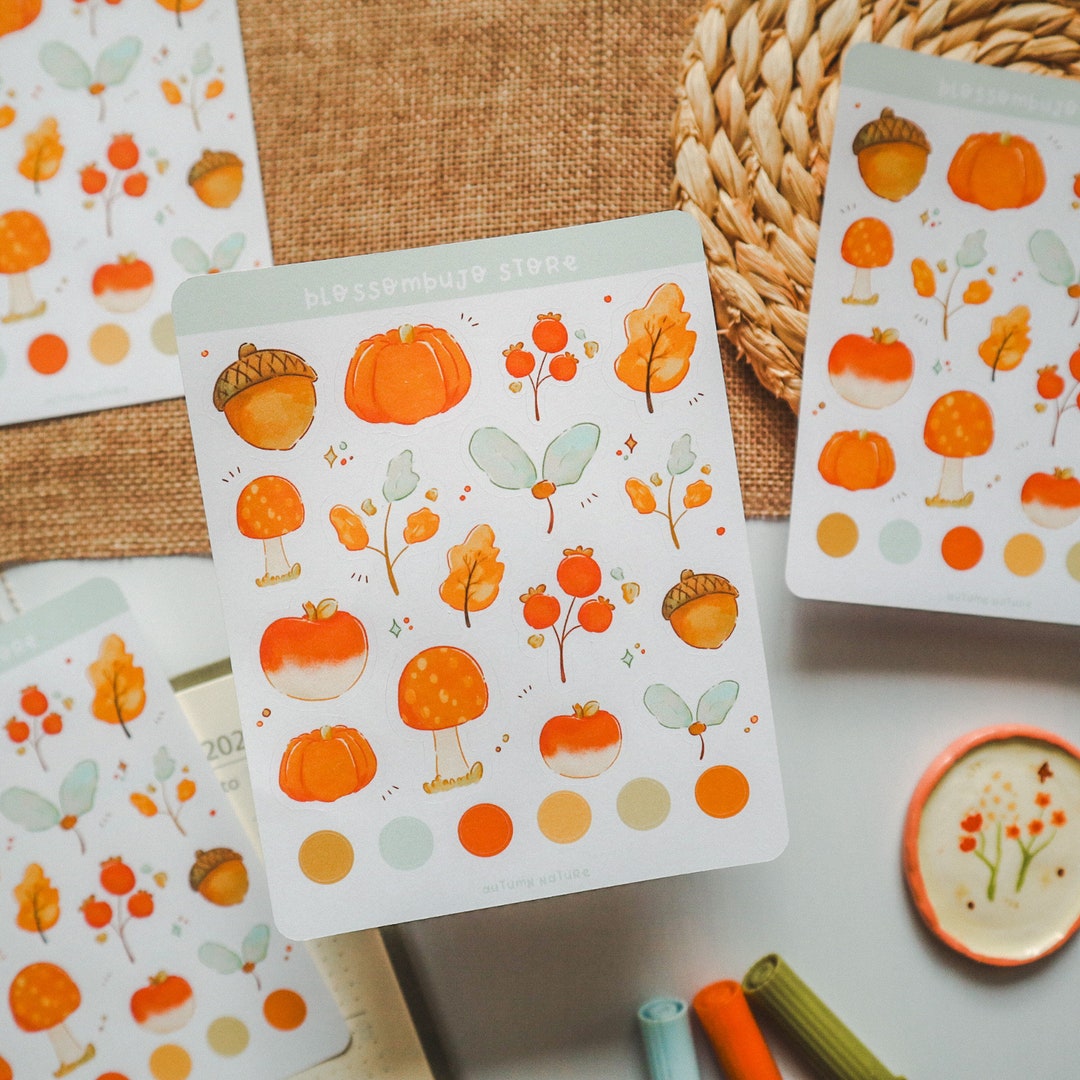 Stickersheet Autumn Nature Bullet Journal Stickers, Planner Stickers ...