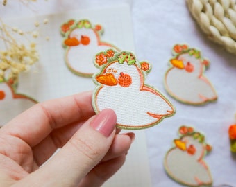 Duck Patches Iron on Patches or Sewing on Patch Orange Duck Patches ...