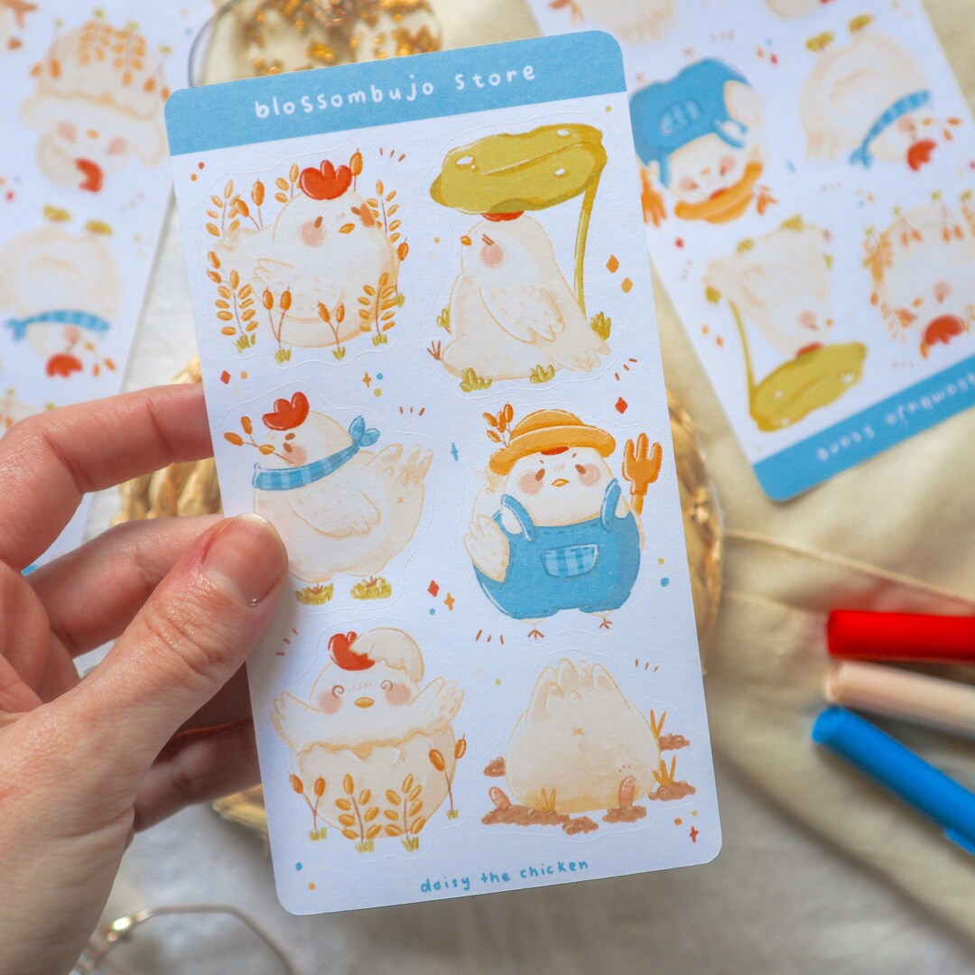 Stickersheet Daisy the Chicken Bullet Journal Stickers, Planner ...