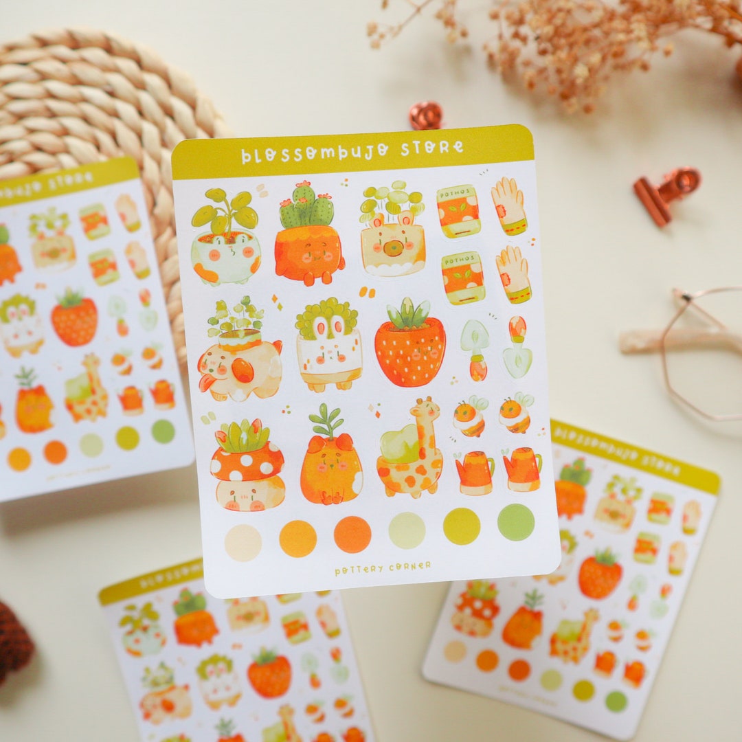 Stickersheet - Pottery Corner | Bullet Journal Stickers, Planner ...