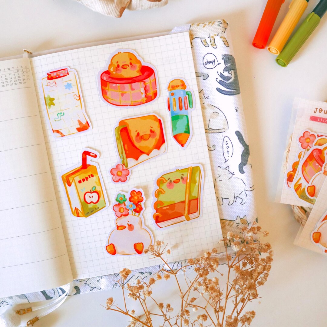 Journaling Sticker Set: Handmade Planner Stickers - Etsy
