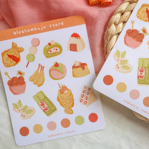 Stickersheet Japanese Snacks Bullet Journal Stickers - Etsy